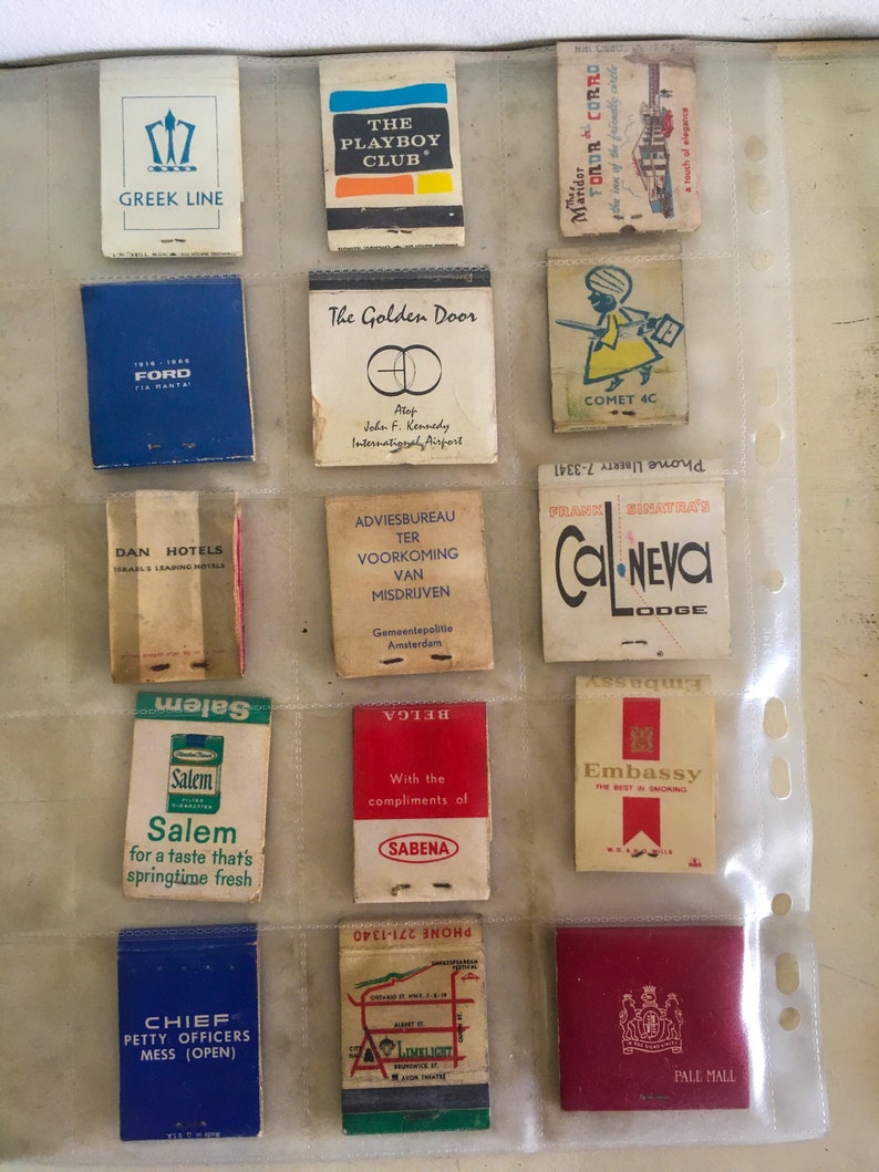 45 Vintage Art Print Matchbooks. Collection of 45 Thin Pocket ...