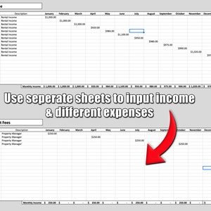 Rental Property Tracker: Excel & Google Sheets (spreadsheet Template ...