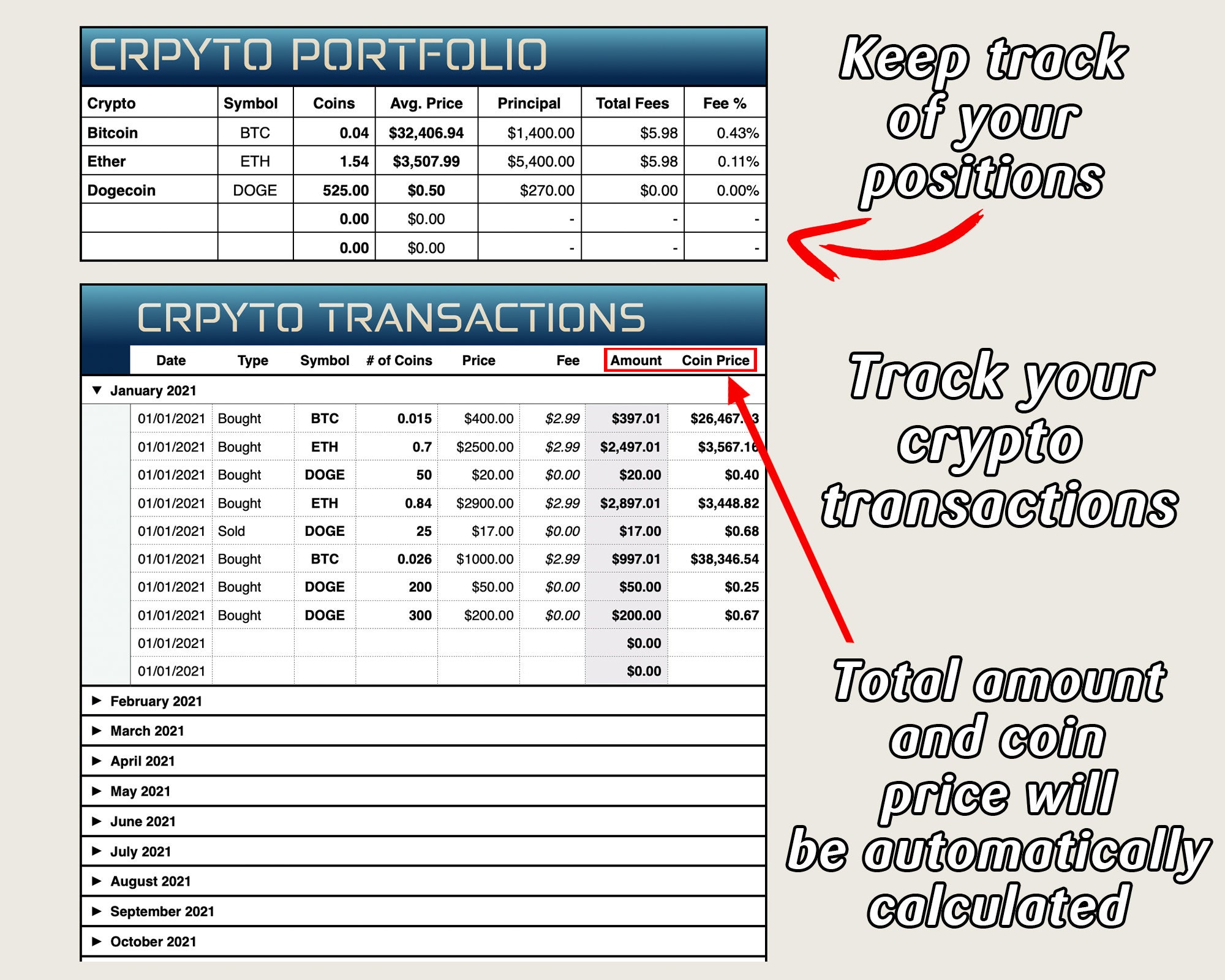 Apple Numbers Crypto Tracker: Ultimate Cryptocurrency Spreadsheet - Etsy