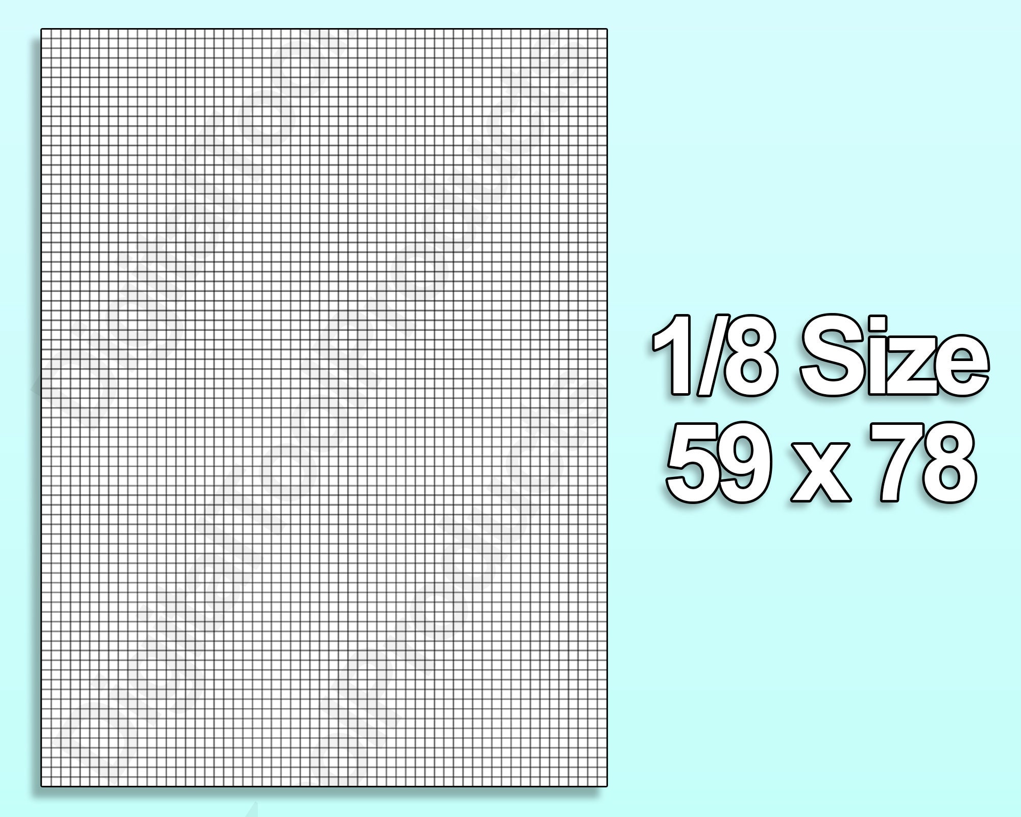 Graphing Paper | Printable PDF Package | 8 in X 10.5 in | 1/2, 1/4, 1/8 ...