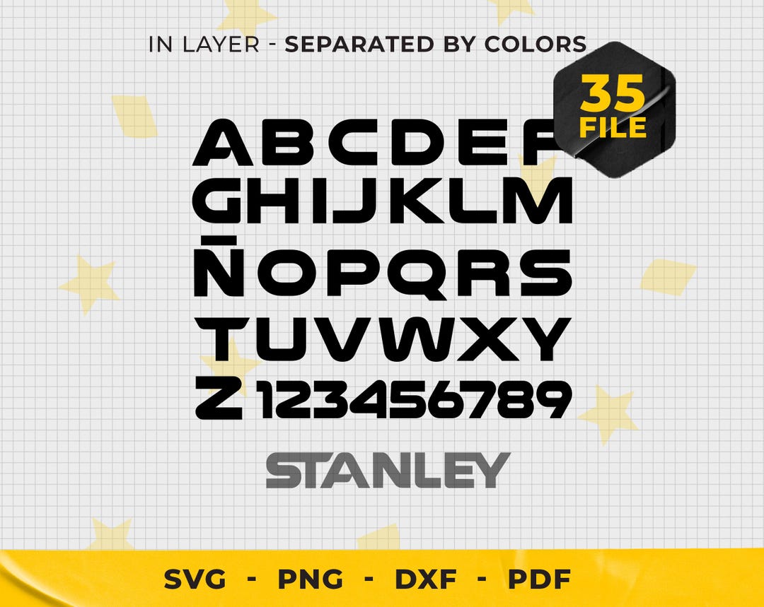 Stanley Alphabet Digital Download. Cricut, Silhouette,sublimation ...