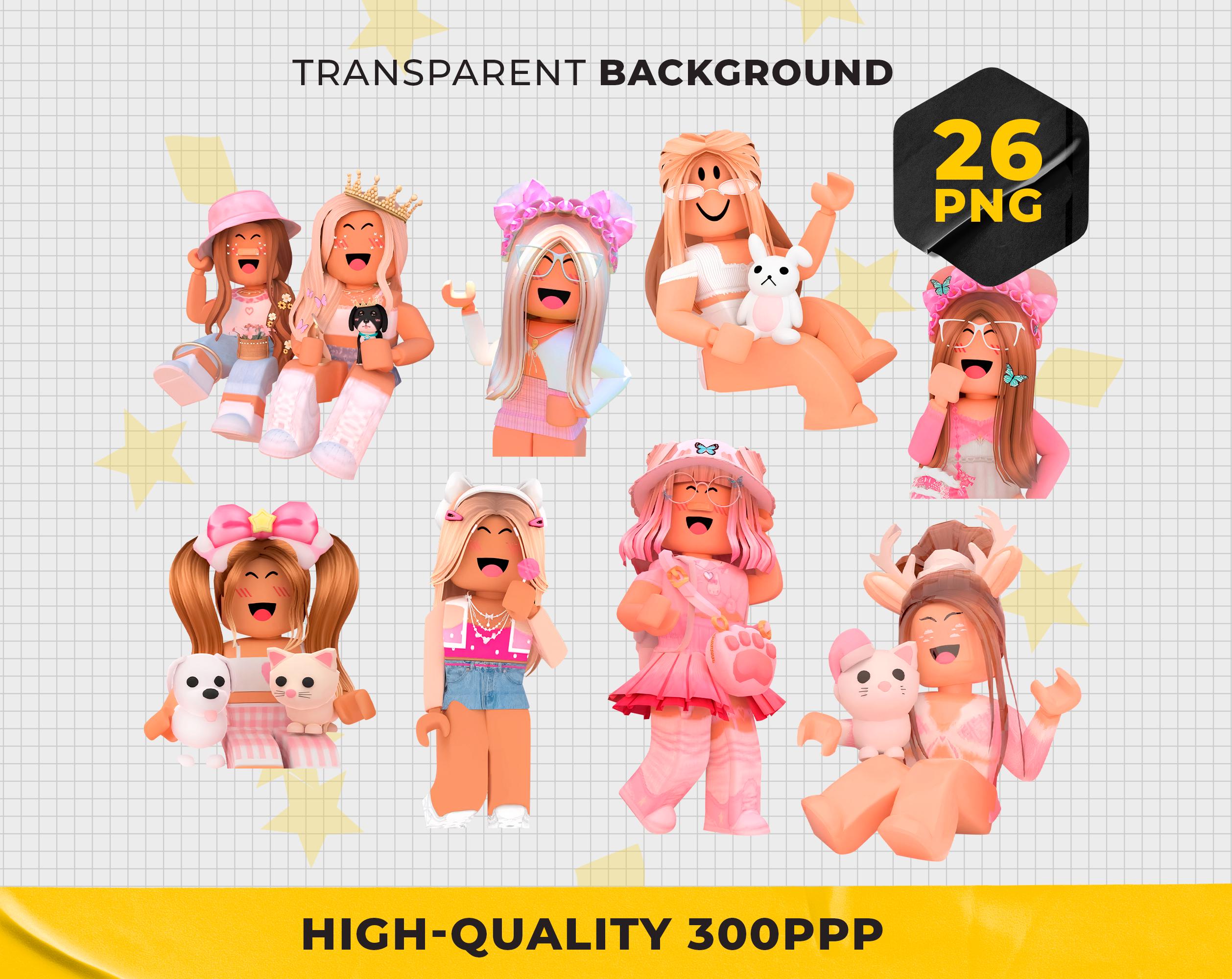 Roblox Girls PNG Images Pink Digital Download, Instant Download Roblox ...