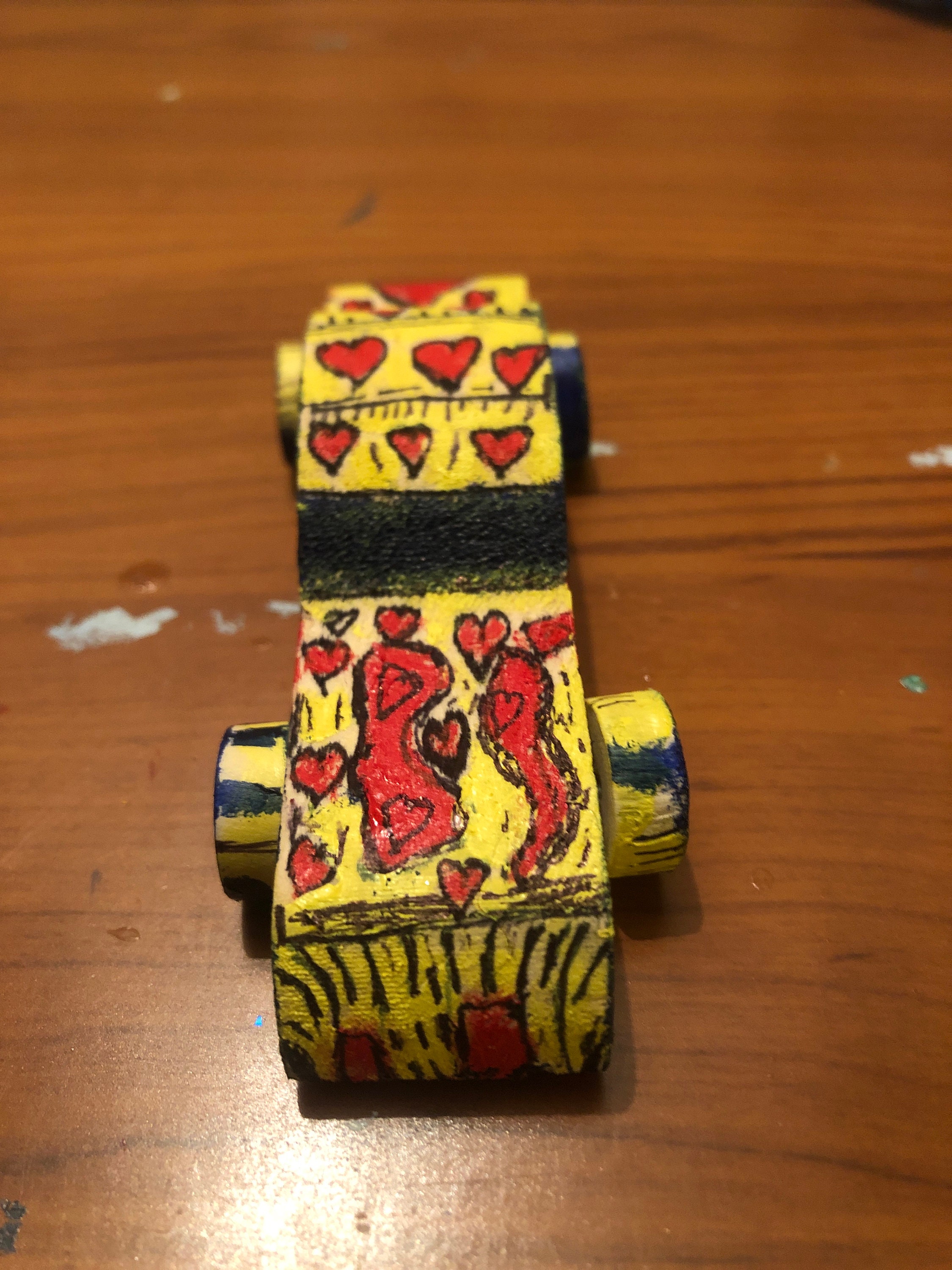 Heart Toy Car. Wooden Car. Hand Painted. Wooden Toy Car for Kids. - Etsy