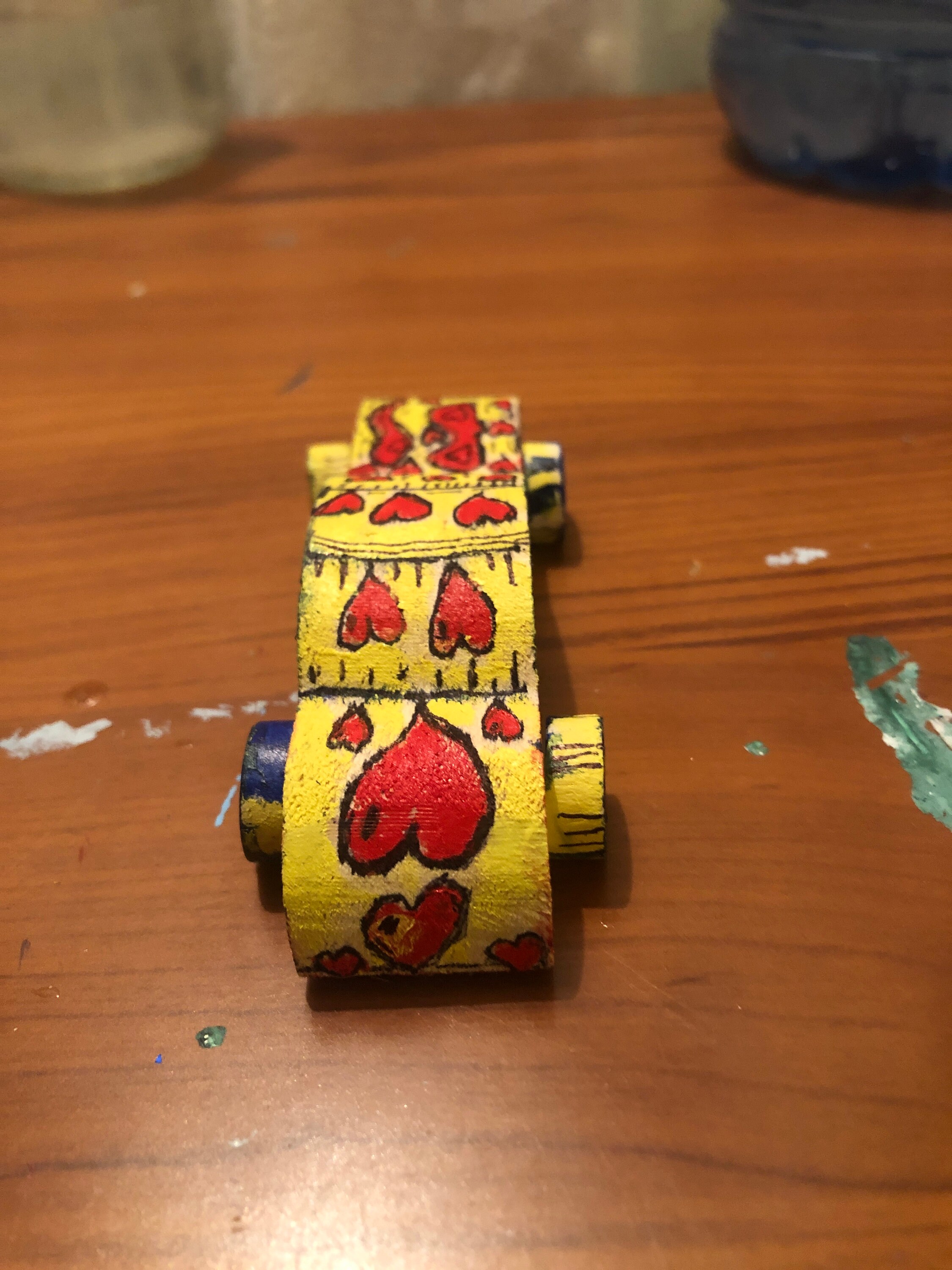 Heart Toy Car. Wooden Car. Hand Painted. Wooden Toy Car for Kids. - Etsy