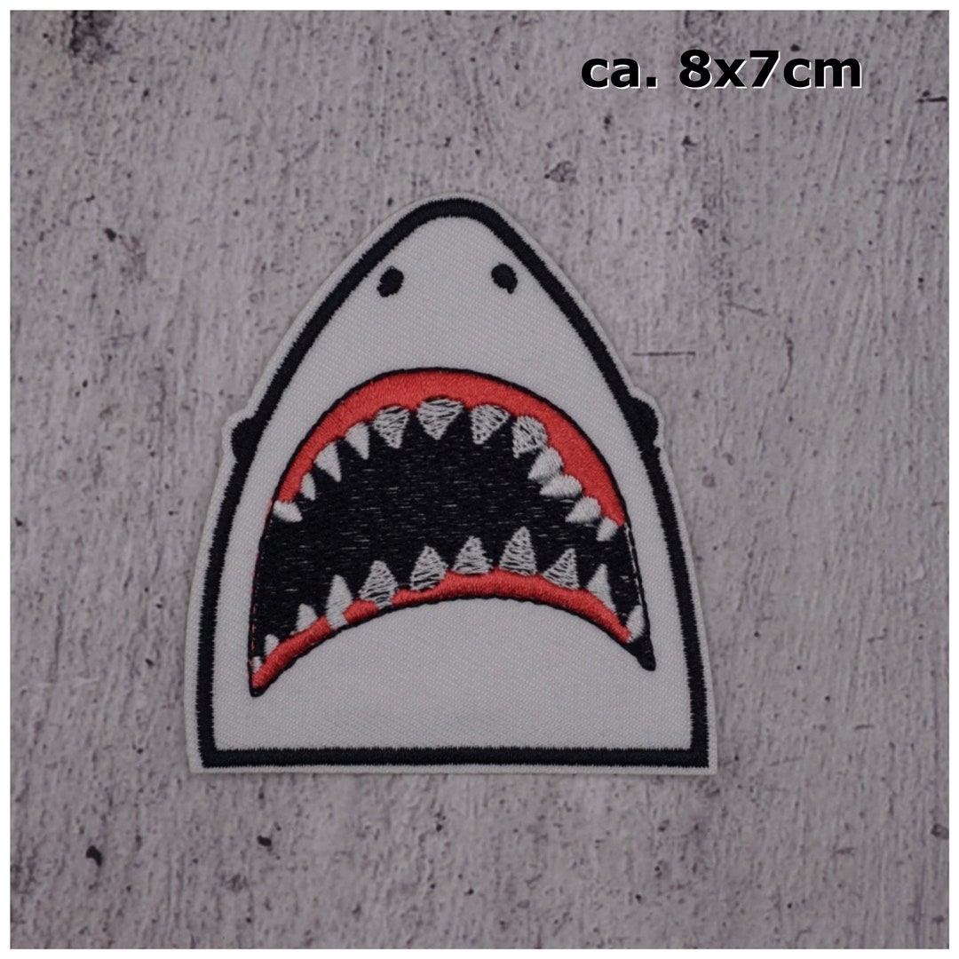 Shark Patch Label Patches Labels Iron-on Patches Application Iron-on ...
