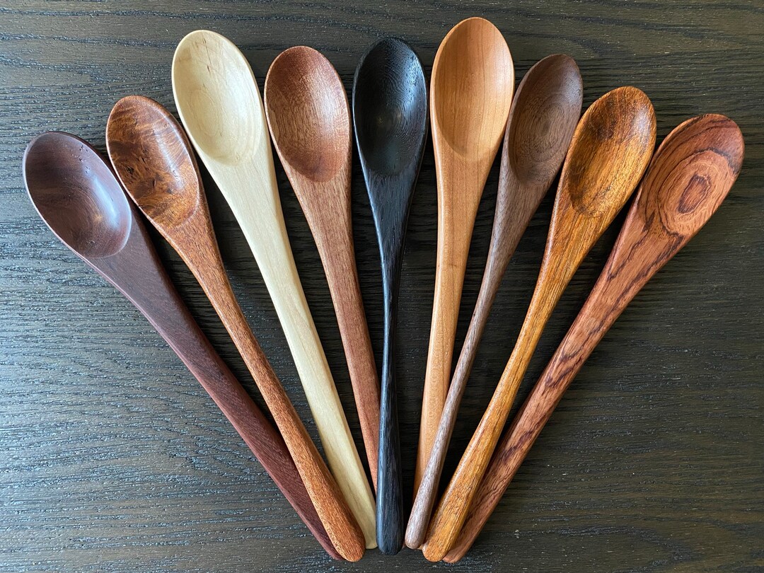 12" Premium Rustic Handmade Wooden Spoons, Saute Spoons, Roux Spoons ...