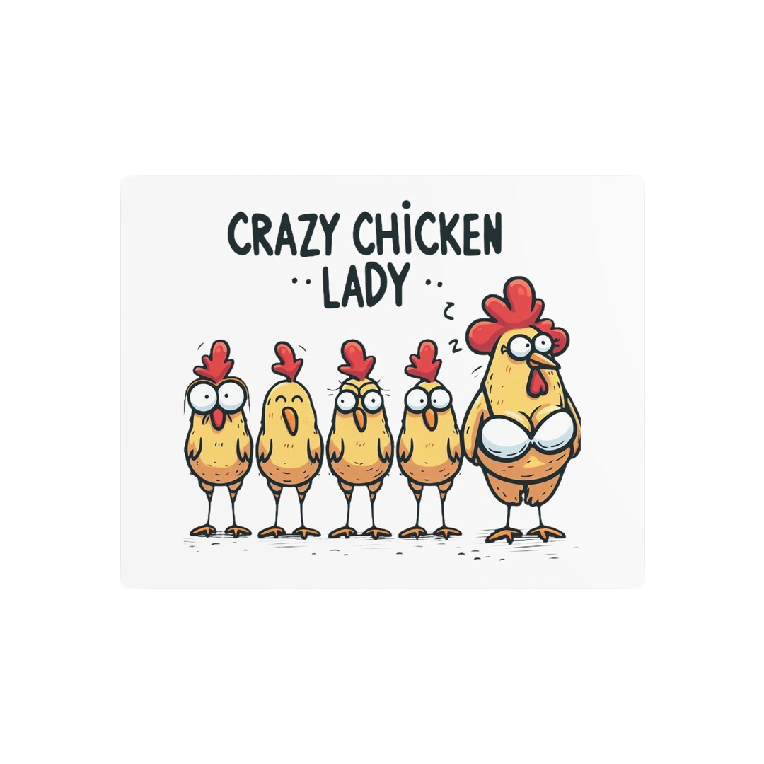 Crazy Chicken Lady Metal Art Sign - Etsy