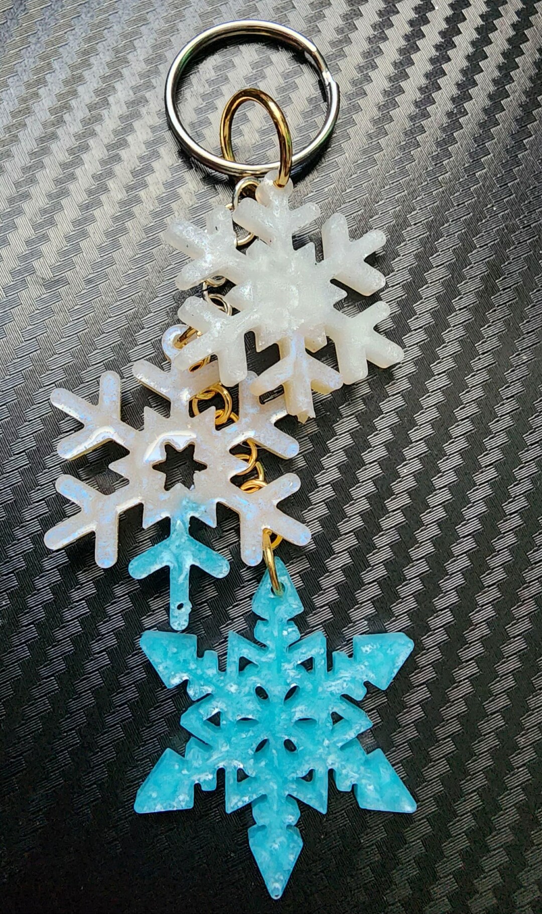 Snowflake Keychain - Etsy