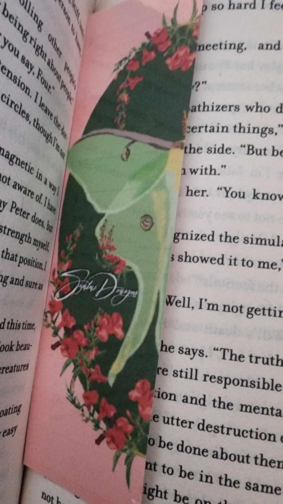 Luna Moth Bookmark - Etsy