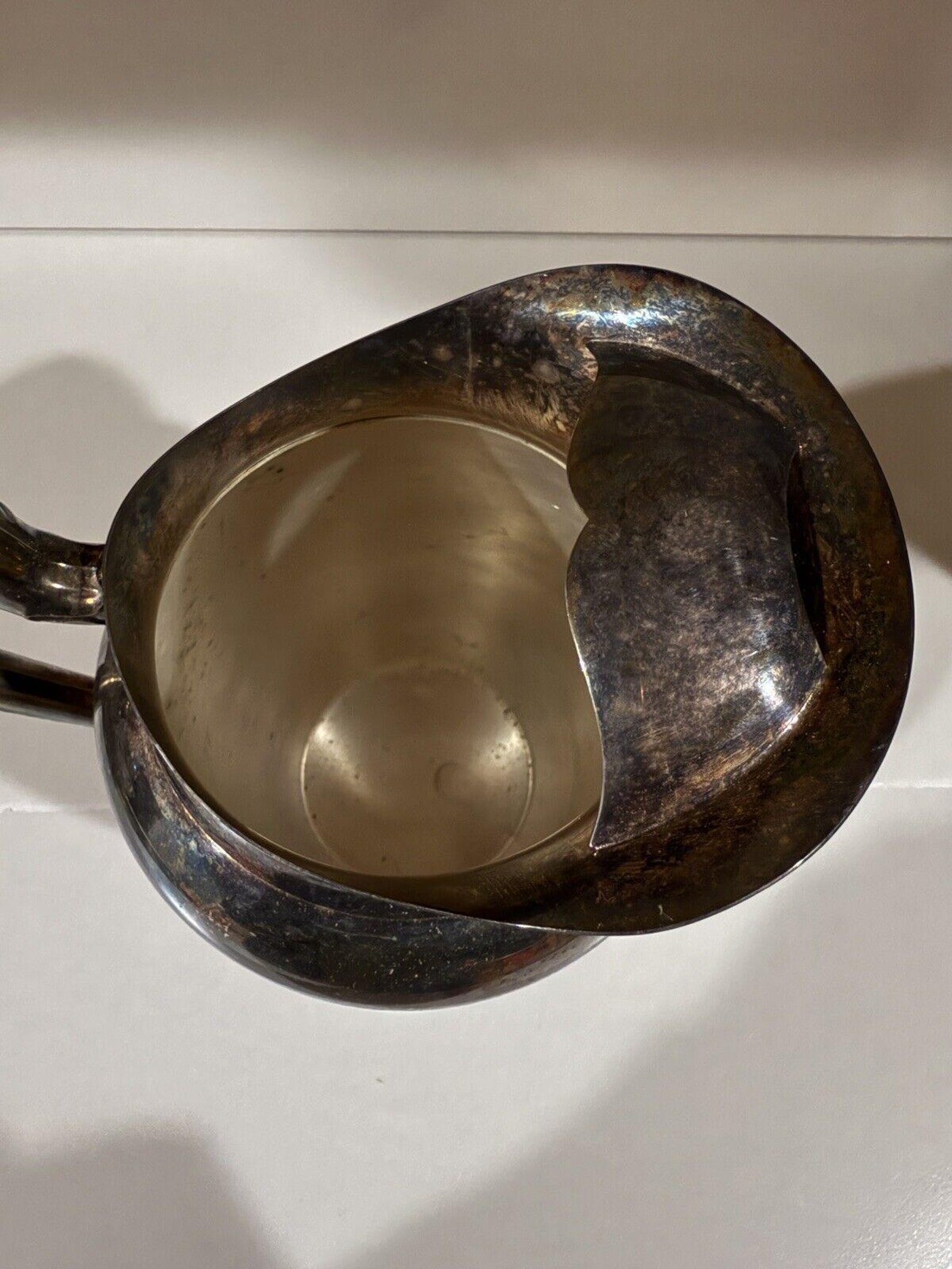 Vintage WM ROGERS Silver Plated Water Pitcher Heavily Tarnished - Etsy