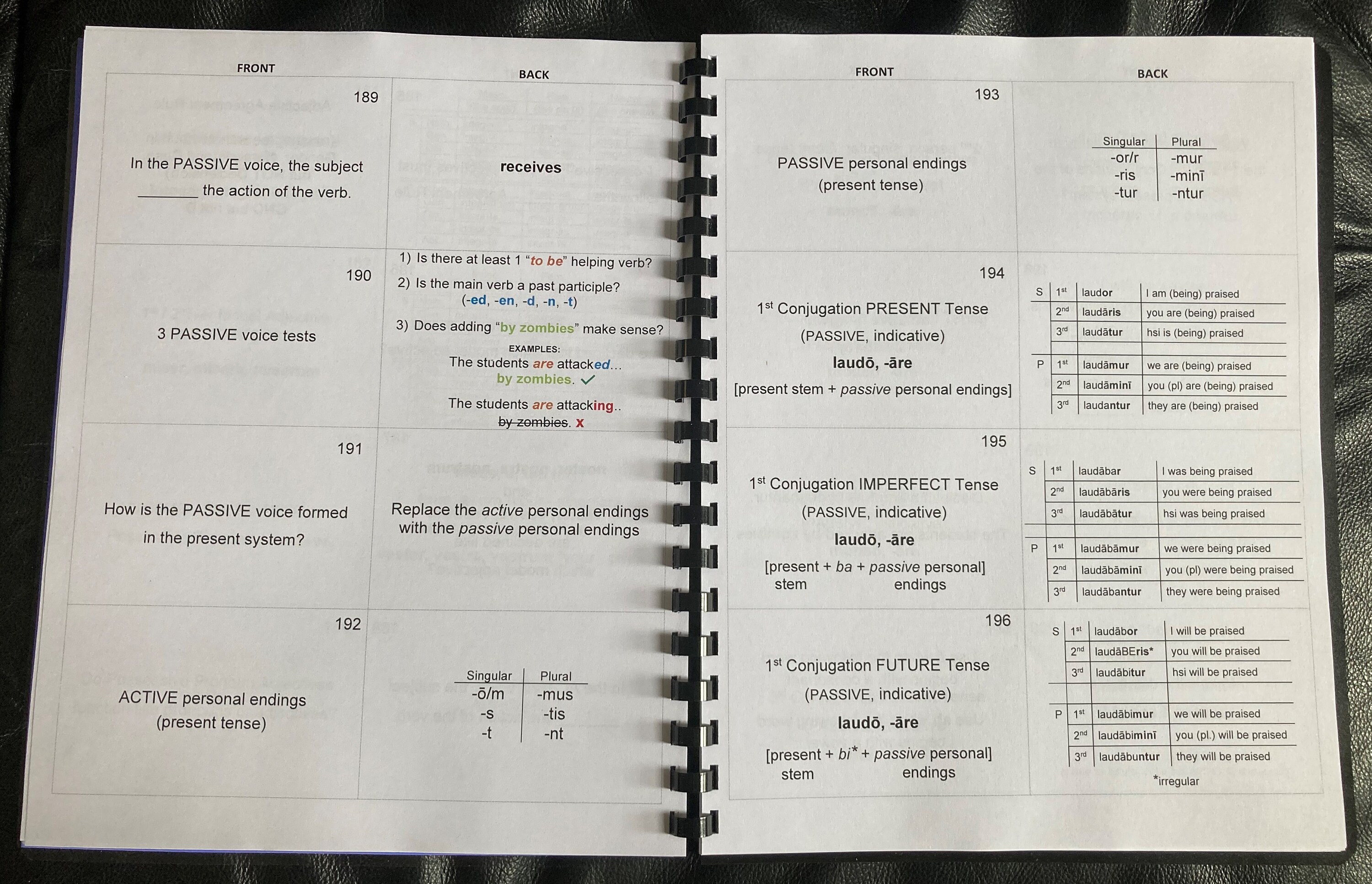 Latin Grammar Rules Booklet first & Second Year Henle - Etsy