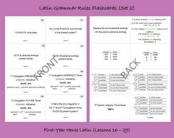 Henle Latin Grammar Rules Flashcards - Classical Conversations ...