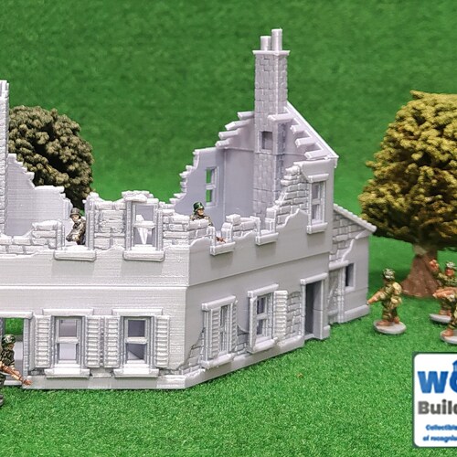Normandy Stone House 2 28mm 20mm or 15mm 3D Printed WWII - Etsy