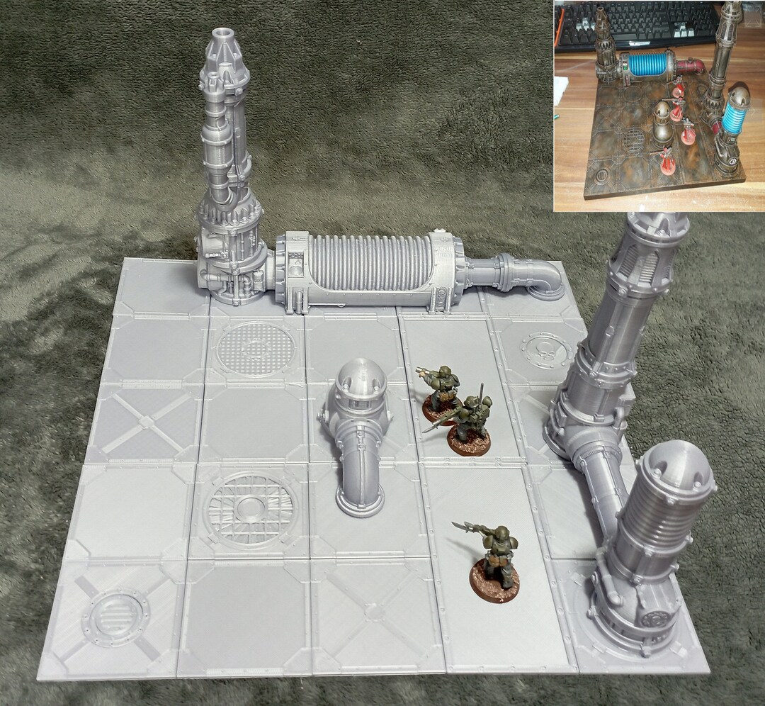 Starter Pack + Tiles for Sector Mechanicus - 3D Printed Terrain for ...