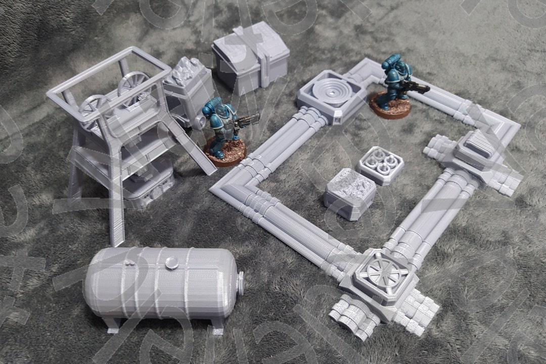 Mining Facility - 3D Printed Terrain Model for Tabletop Wargames ...
