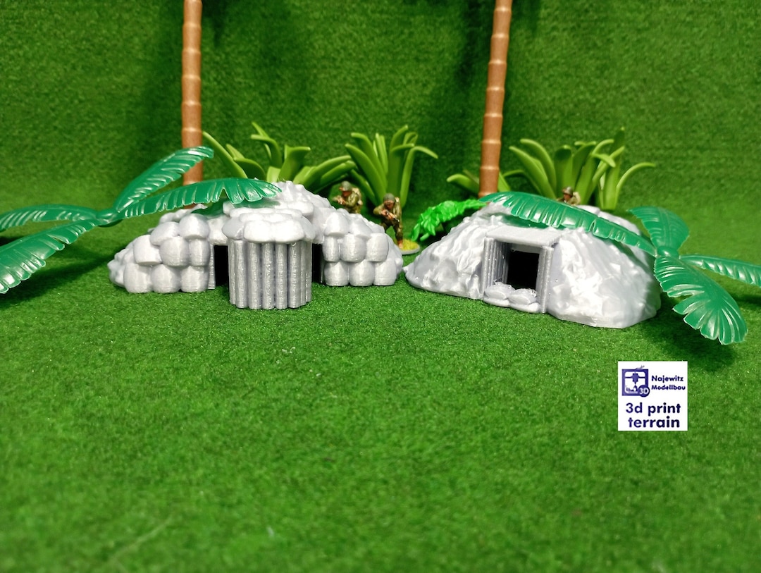 Machine Gun Bunker - 3D Printed Terrain WWII, the World at War, 15-20 ...