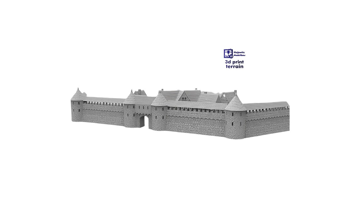 Medieval Town Wall Style C/D - Medieval Tabletop and Modeling, Diorama ...