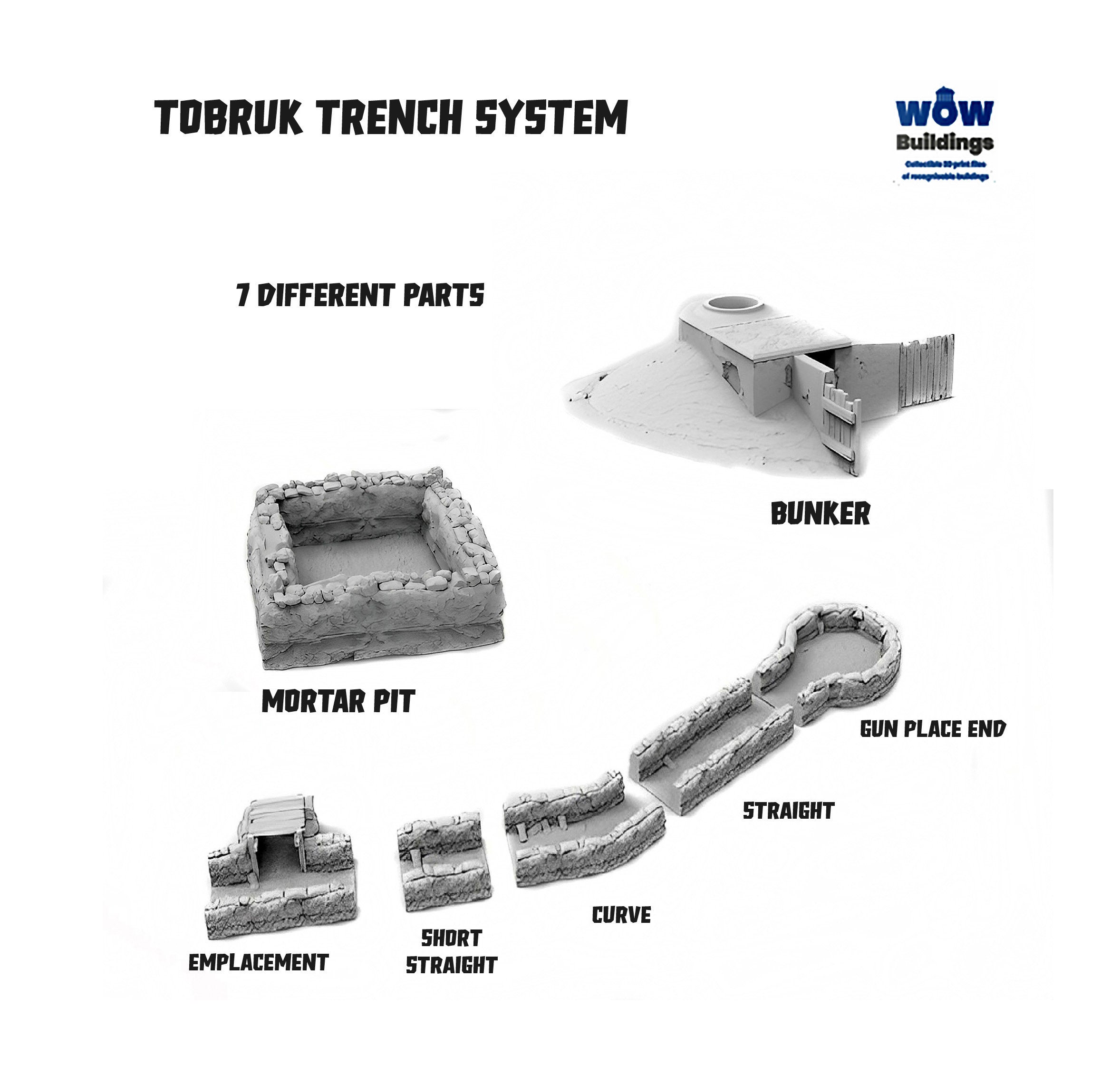 Bunker & Trench, Tobruk - North Africa WWII - Modular System Trench ...