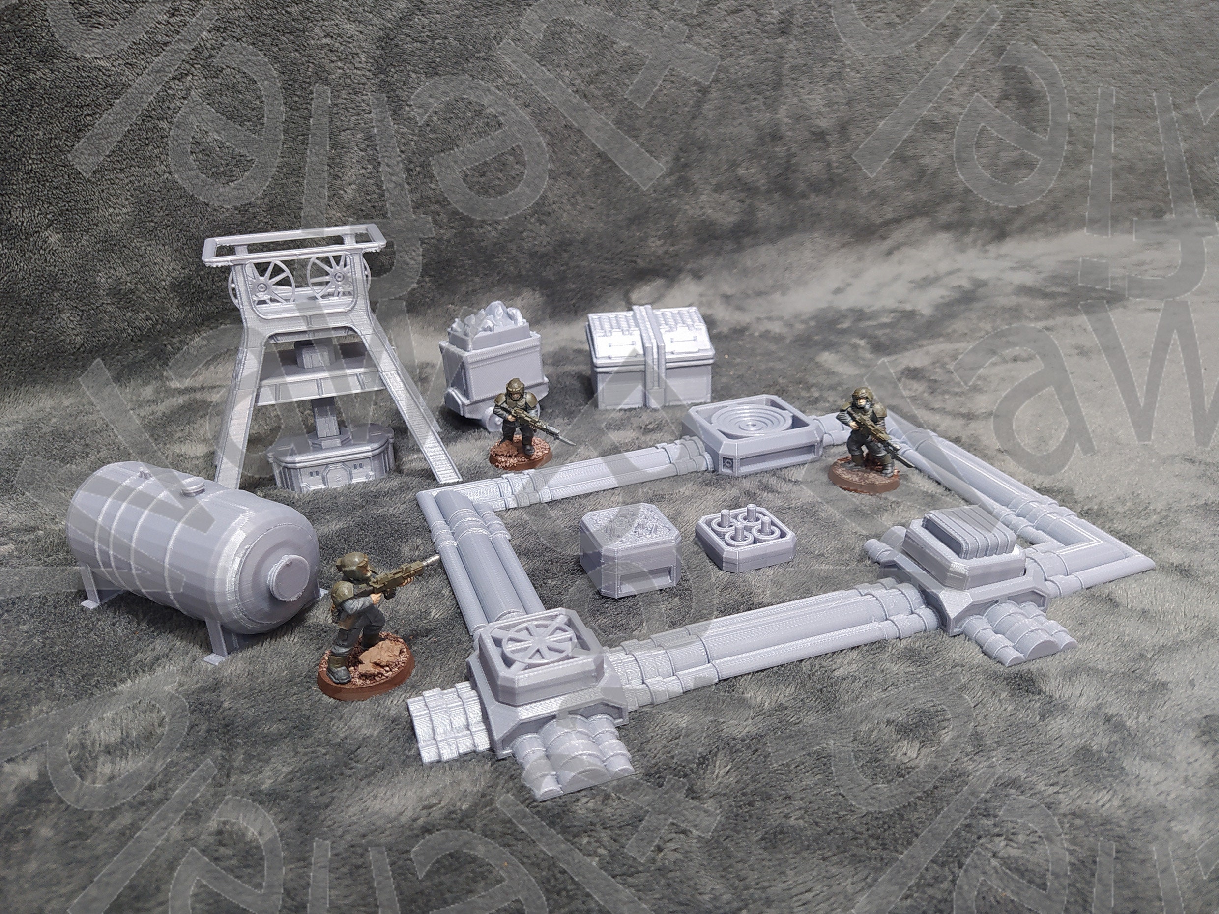 Mining Facility 3D Printed Terrain Model for Tabletop - Etsy