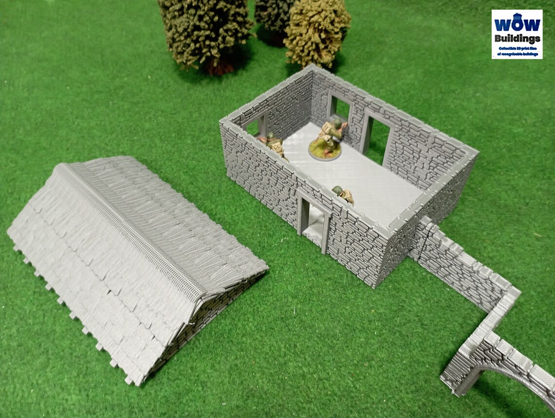 Normandy House 3, Printed Terrain Model for Tabletop Wargames ...