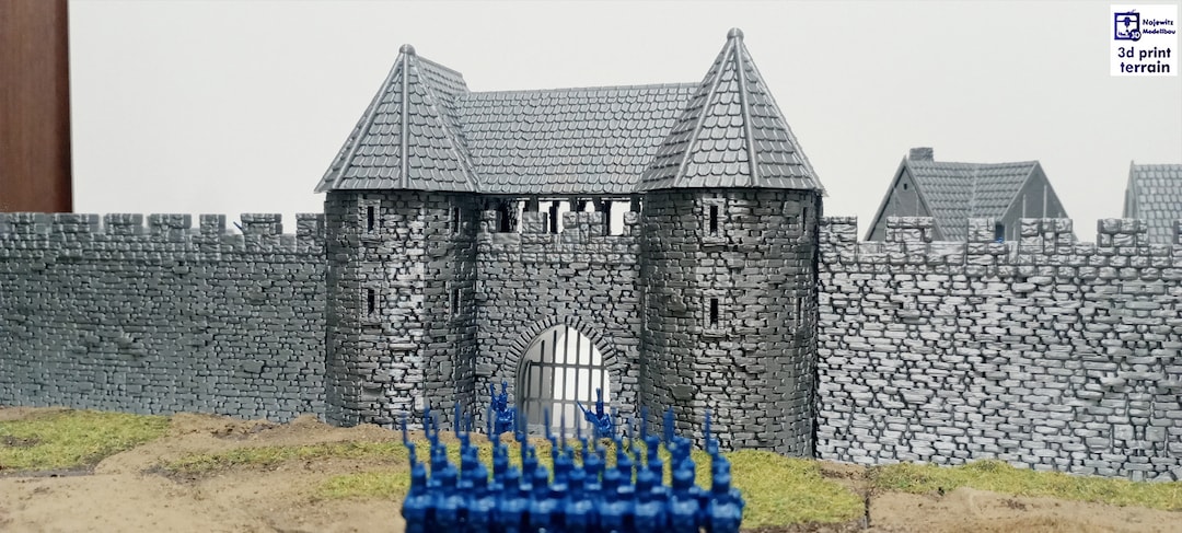 Medieval Town Wall Style A - Medieval Age Terrain, Medieval Diorama ...