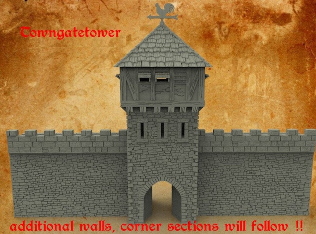 Town Wall - Medieval Tabletop and Modeling, Diorama Model Medieval ...