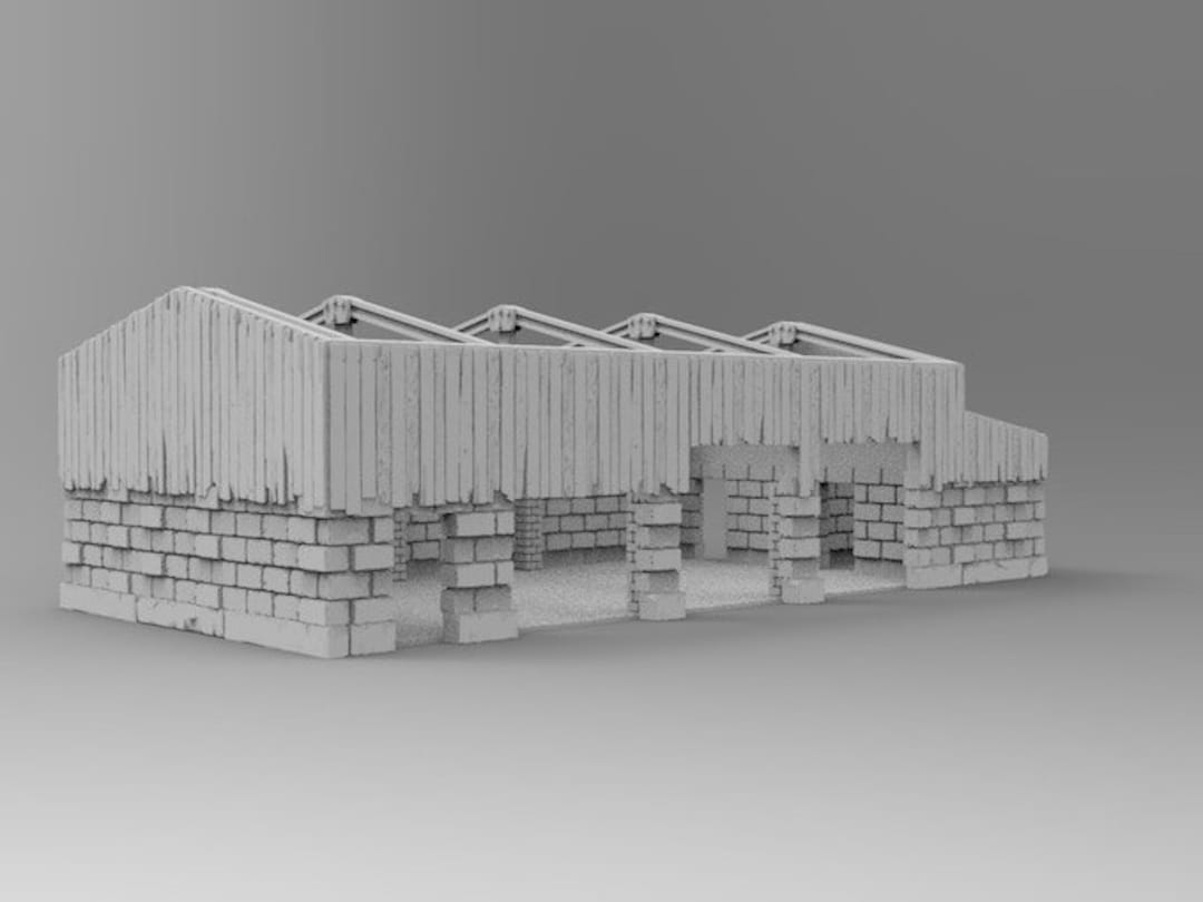 Abandoned Warehouse - Pacific Front WWII, Available in 15mm/h0/20mm ...