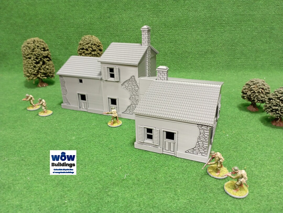 Normandy House 7, Printed Terrain Model for Tabletop Wargames ...