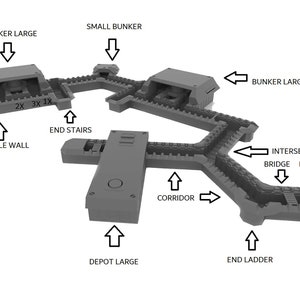 Imperial Trench System Extended - Ramps, Tunnels, Floor Tiles, Doorways ...