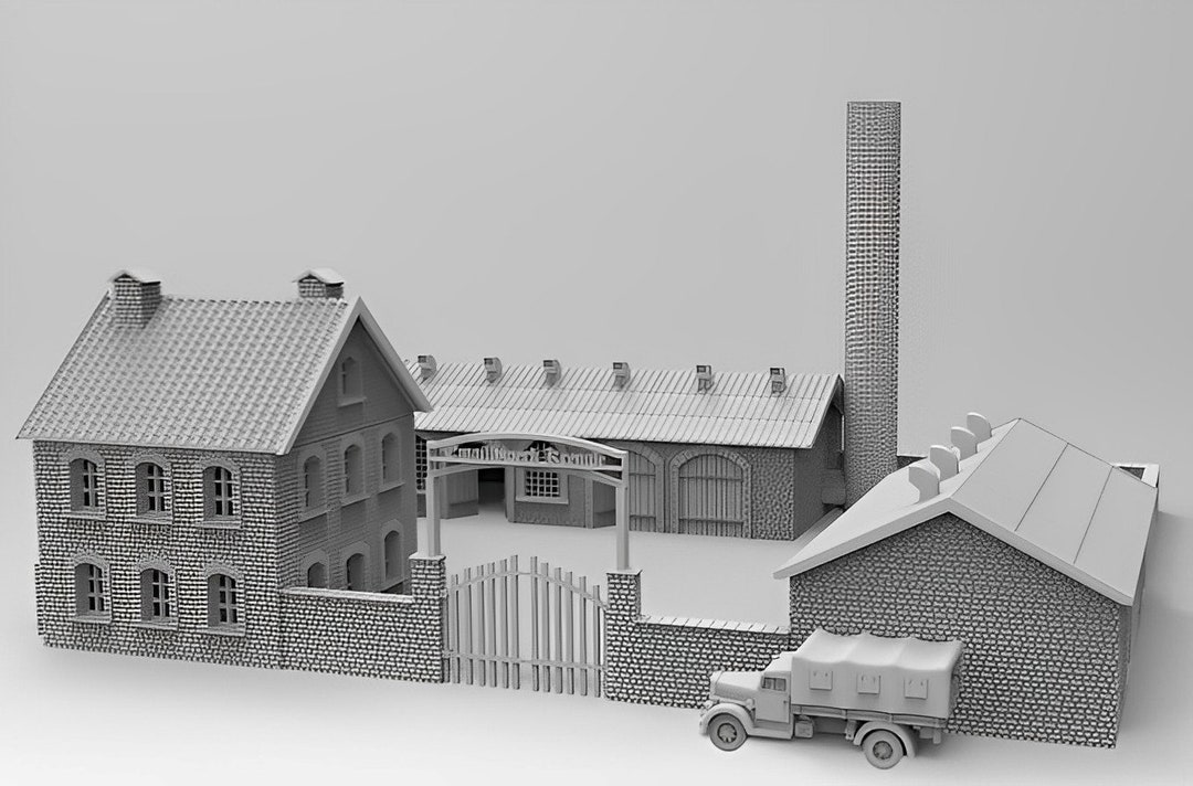 Factory Complex, Western Front Available in 15mm, H0, 20mm, 28mm, 35mm ...