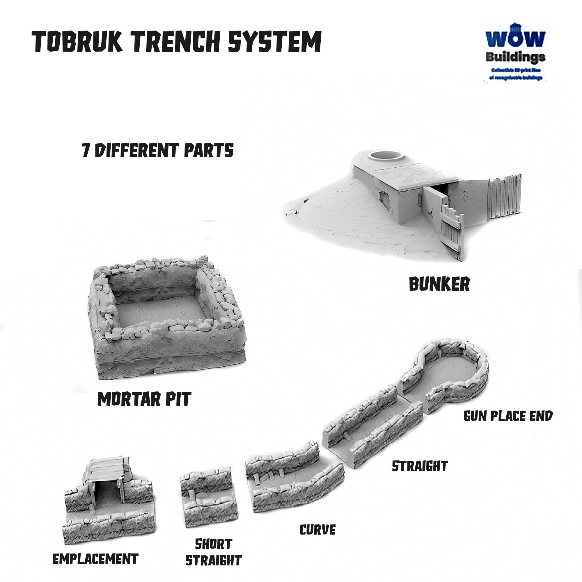 Bunker & Trench, Tobruk - North Africa WWII - Modular System Trench ...
