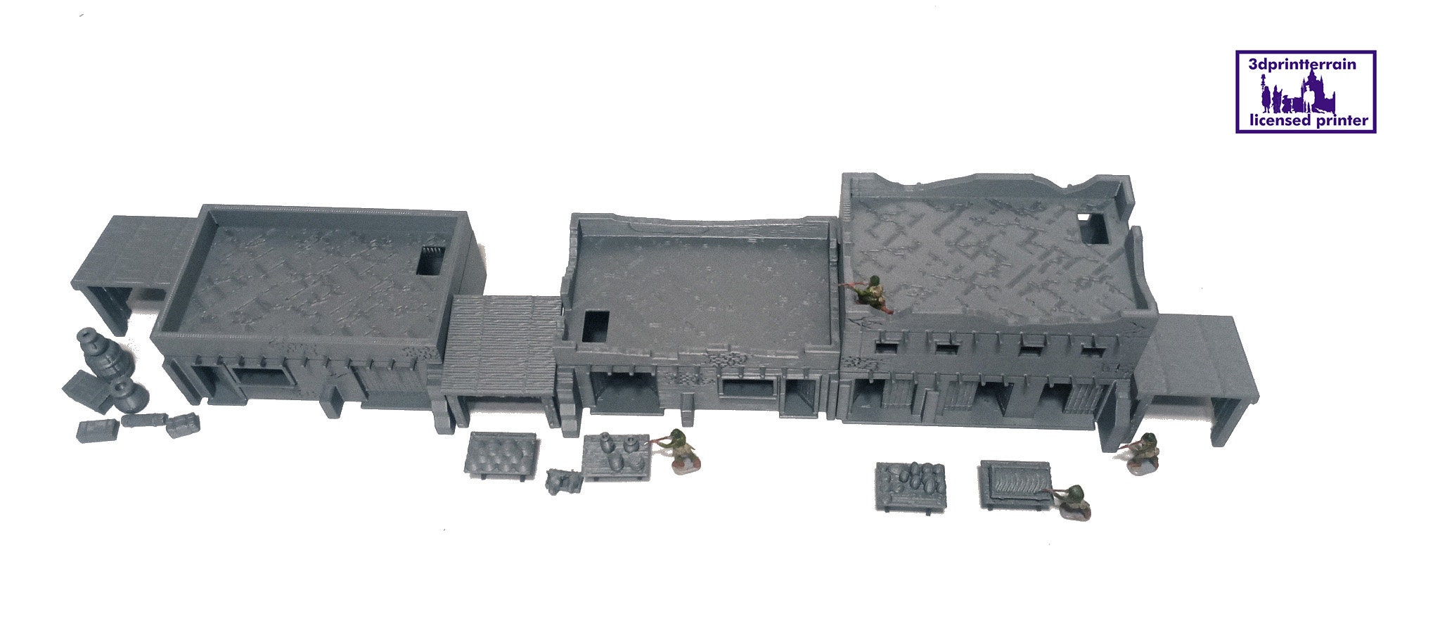 Town Comercial Buildings - Medium Desert House, Model B, [2x], 3D ...