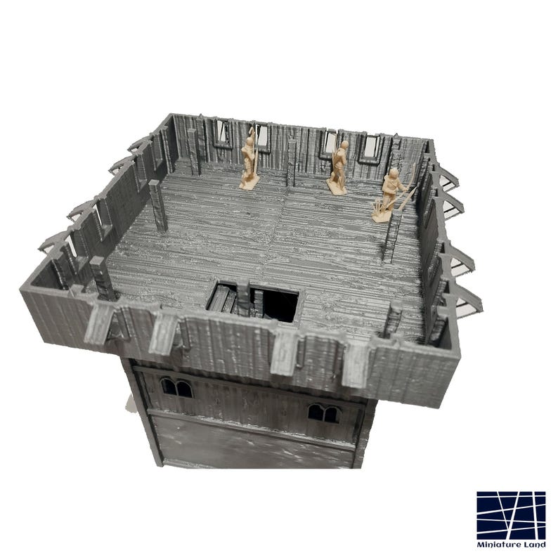 Wooden Keep - Castle Diorama - Wargame Terrain - Castle & City Walls ...