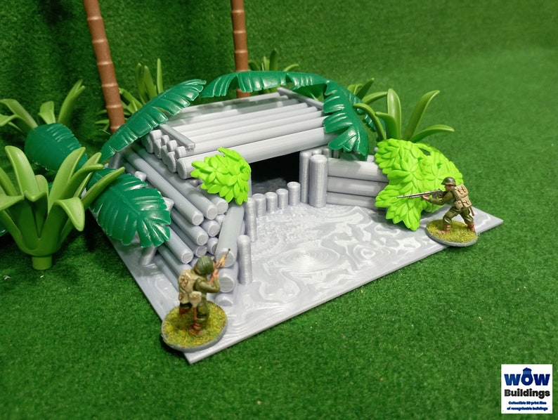 Log Bunker Japaneses Defenses 3D Printed Terrain WWII & | Etsy