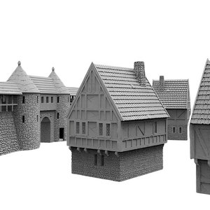Medieval Town Wall Style C/D - Medieval Tabletop and Modeling, Diorama ...
