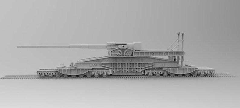 Gustav Railway Gun 3D Printed Model Printed Terrain Model - Etsy
