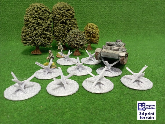 Czech Hedgehog9x Anti-tank Defense D-day 3D Printed | Etsy