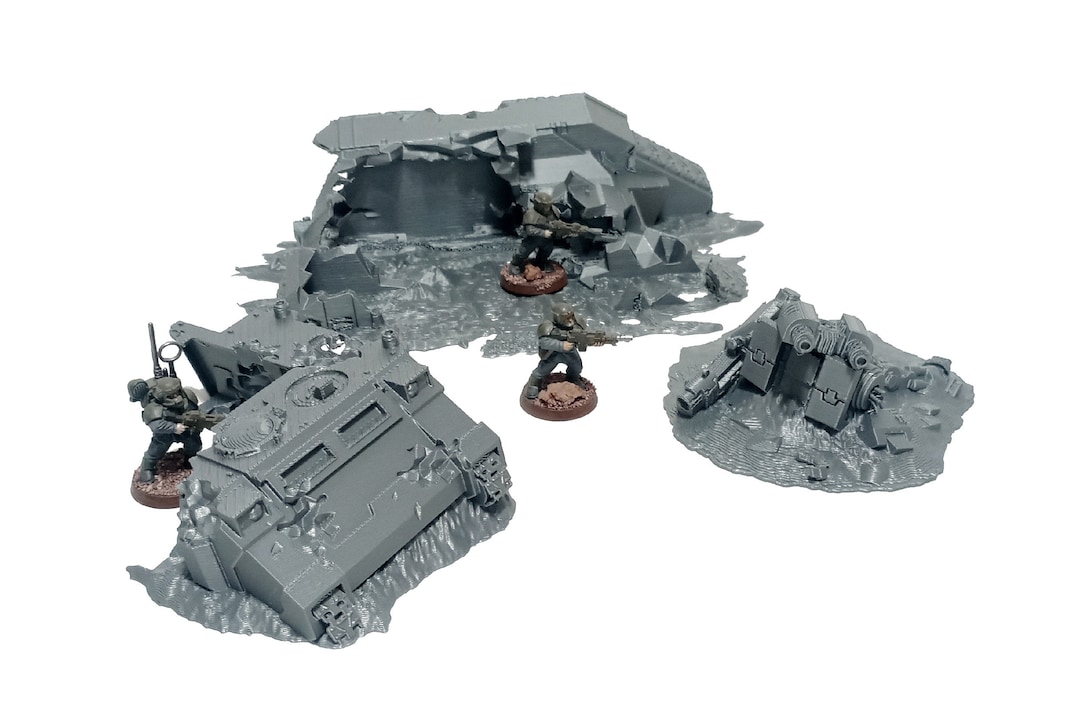 Bundle of Destroyed Battlefield Vehicles Scenery Scatter Terrain ...