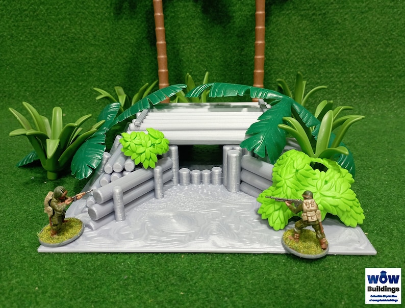 Log Bunker Japaneses Defenses 3D Printed Terrain WWII & | Etsy