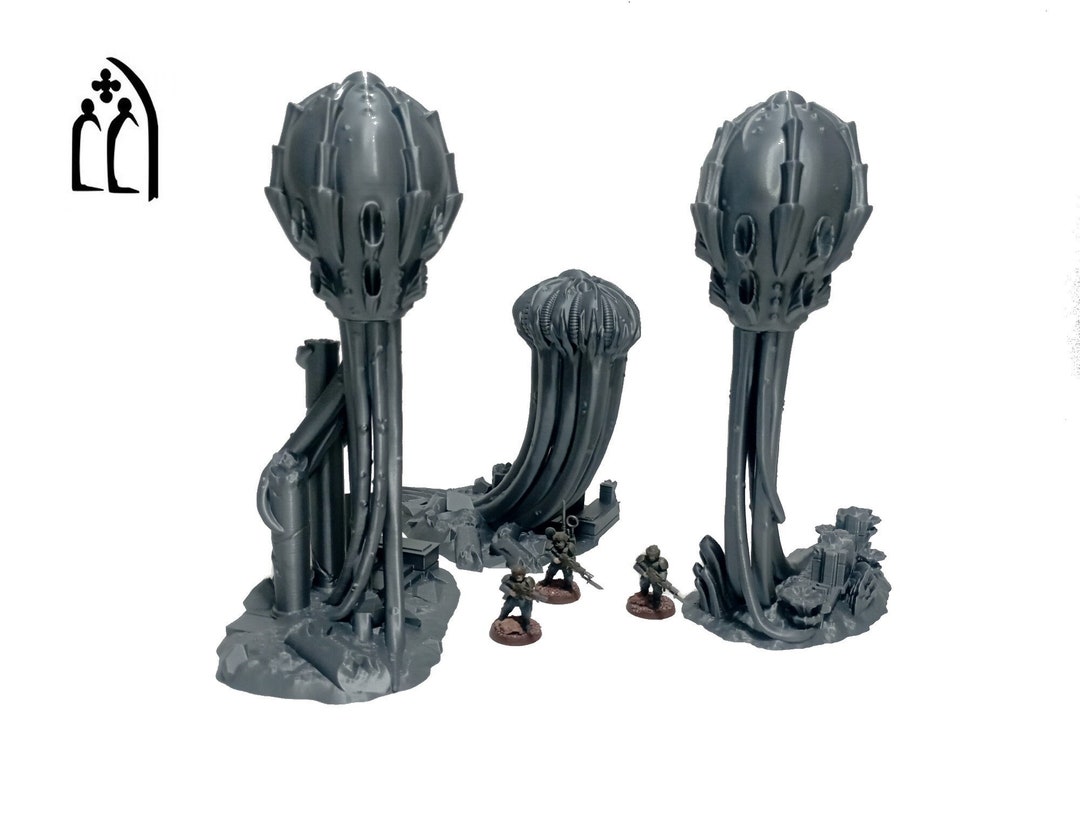 Giant Spores, 3 Pieces - Tulipa Infested Planet, Tyranid Terrain, Alien ...