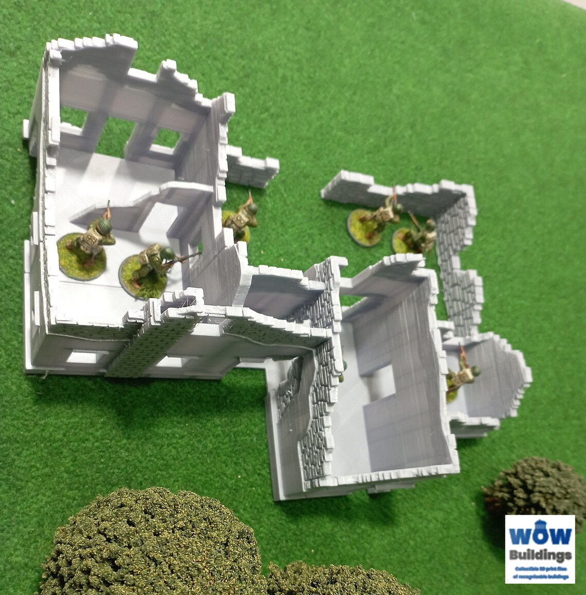 Normandy House 8, Printed Terrain Model for Tabletop Wargames ...