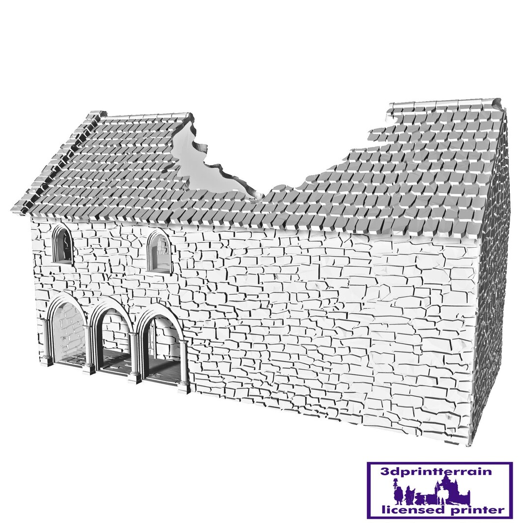 Monastery House 2 Ruined - Religious Buildings - Medieval Age - Diorama ...