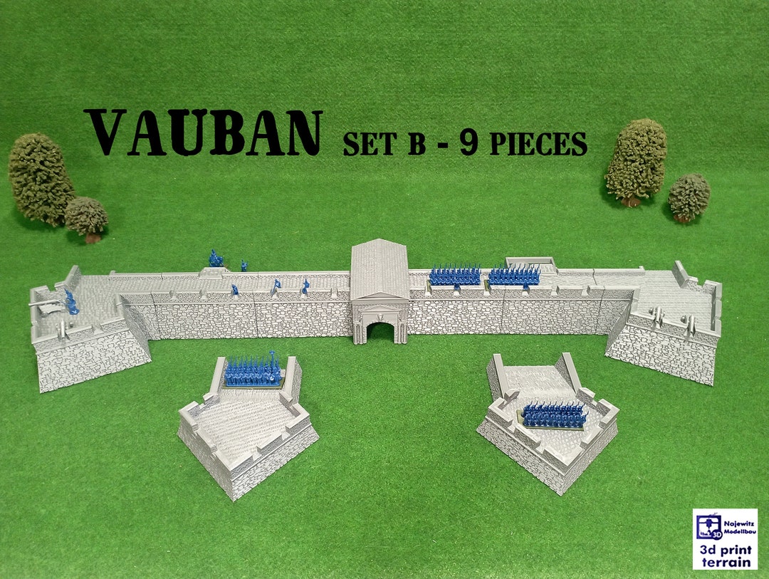 Vauban, Set B - Printed Terrain Model for Tabletop Wargames, Historical Secenics, 3D Printed ...