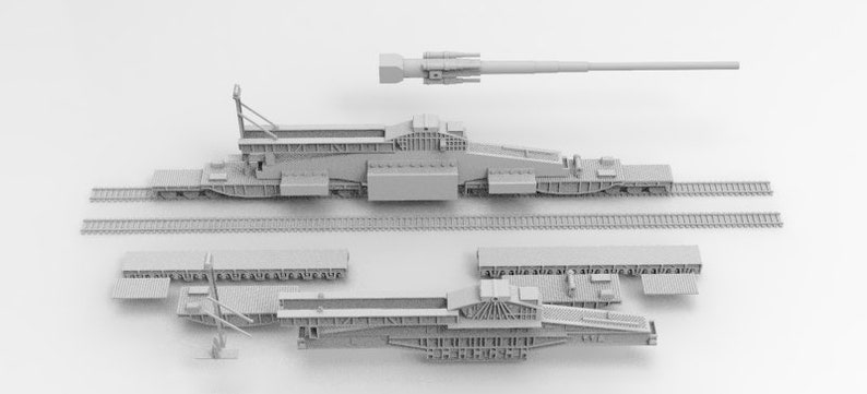 Gustav Railway Gun 3D Printed Model Printed Terrain Model - Etsy