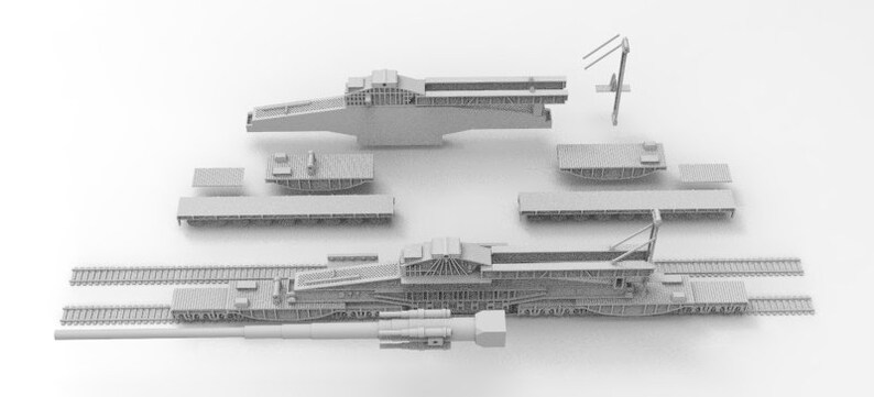 Gustav Railway Gun 3D Printed Model Printed Terrain Model - Etsy