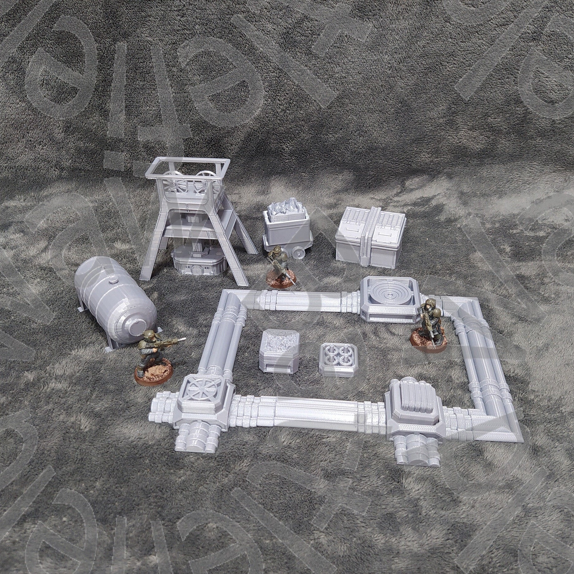 Mining Facility 3D Printed Terrain Model for Tabletop - Etsy