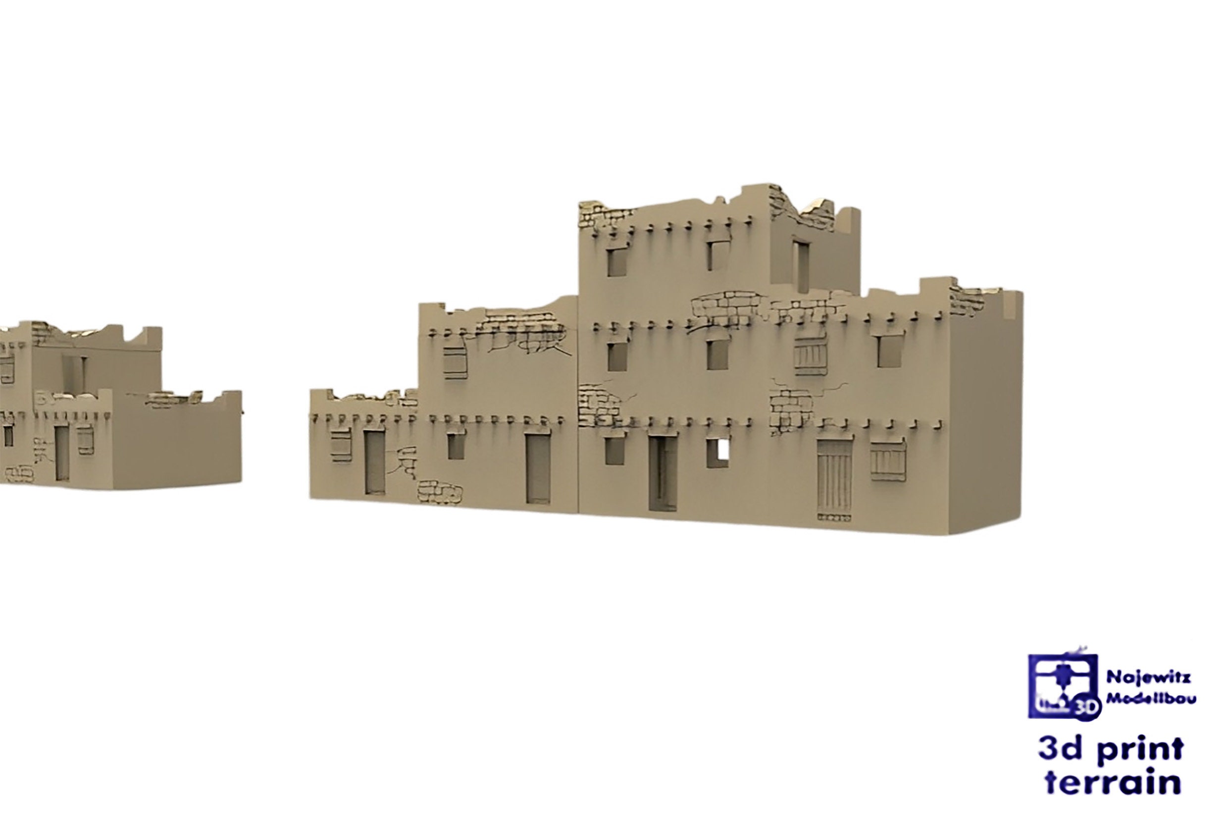 Town Huge Buildings Medium Desert House, Model B, 2x, 3D Printed ...
