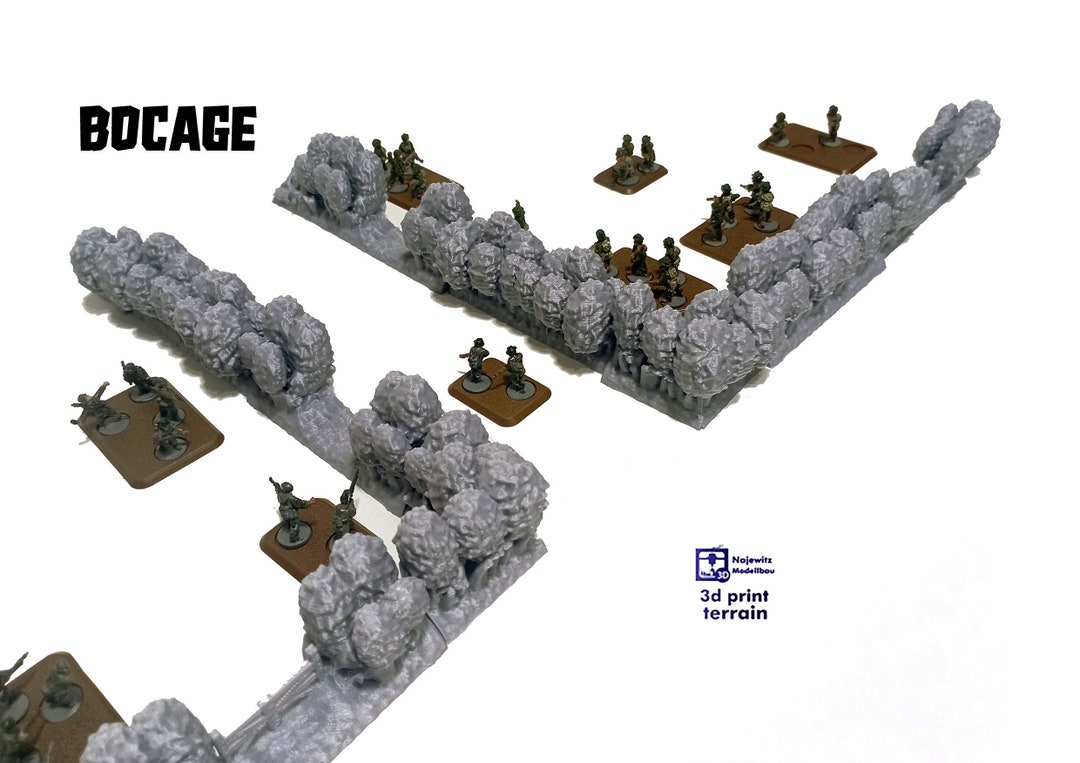 Bocage - 3D Printed Terrain Normandy, Miniature Wargames, Tabletop ...