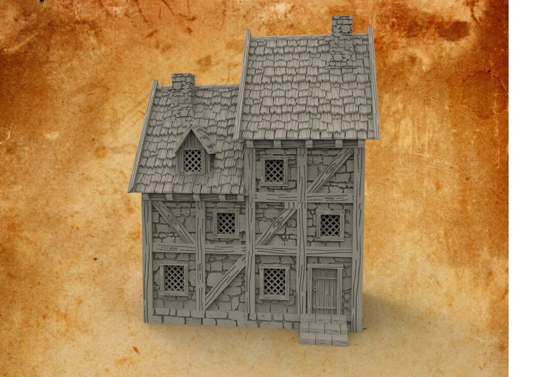 Medieval Timber House 2 - Medieval Tabletop and Modeling, Diorama Model ...