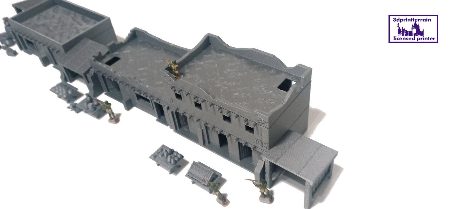 Town Comercial Buildings - Medium Desert House, Model B, [2x], 3D ...